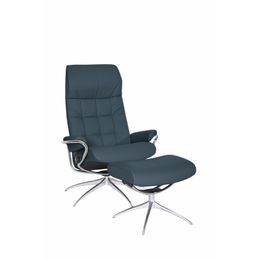 Relaxsessel stressless, B:80cm H:116cm T:71cm, blau, Leder BATICK: durchgef&auml;rbtes und genarbtes M&ouml;belleder;Leder PALOMA: PALOMA ist ein