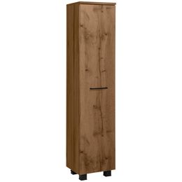 Midischrank Welltime, B:30cm H:130cm T:27cm, braun, MDF, Badezimmer, Schr&auml;nke, "Trento, verschiedene Ausf&uuml;hrungen und Farben", Badm&ouml;bel, Breite 30