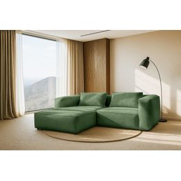 Ecksofa Home Affaire, B:228cm H:73cm T:166cm, gr&uuml;n, 94% PES 6% NY, Wohnzimmer, Sofas, "Tvinnet", Breite 228 cm, extra tiefe Sitzfl&auml;che, kubisches