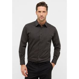 Eterna Herren Langarmhemd "MODERN FIT"dunkelbraun, Gr. 45, Satin, 100% Baumwolle, Hemden, NON IRON (b&uuml;gelfrei)
