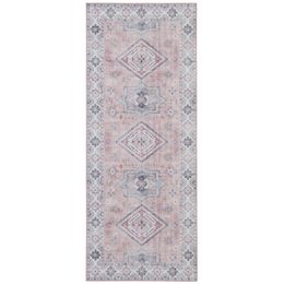Teppich Hanse Home, B:80cm H:5mm L:200cm, rosa, Polyester, Wohnzimmer, Teppiche, "Gratia", Orientalisch, Vintage, Flachgewebe, L&auml;ufer, Wohnzimmer,