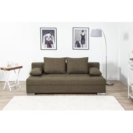 Schlafsofa Collection AB, B:194cm H:70cm T:90cm, gr&uuml;n, 100%Polyester, Jugendzimmer, Sofas, "Tania mit Bettfunktion und Bettkasten", komfortabler