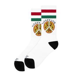 American Socks Socken 'Pizza'n Love' Herren Gr&ouml;&szlig;e 19/55 wei&szlig;
