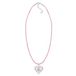 Elli Kette Damen Gr&ouml;&szlig;e 45 rosa / silber