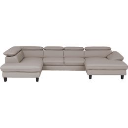 Wohnlandschaft Home Affaire, B:331cm T:108cm, braun, Sofas, "Pilot U-Form", mit Kopfteilverstellung, wahlweise mit Bettfunktion & Bettkasten