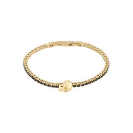 Philipp Plein Jewellery Armband 'Plein Tennis Roya' Herren Gr&ouml;&szlig;e One Size gold / schwarz