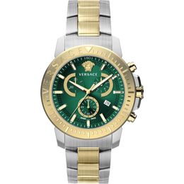 Versace Uhr Herren Gr&ouml;&szlig;e One Size gold / gr&uuml;n / silber