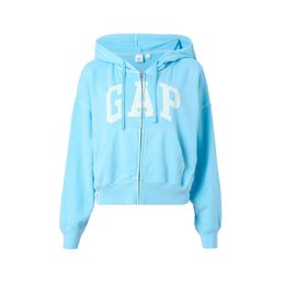 GAP Zip-Up Hoodie 'HERITAGE' female Blue size S