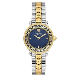 Versace Analoguhr Damen Gr&ouml;&szlig;e One Size blau / gold / silber