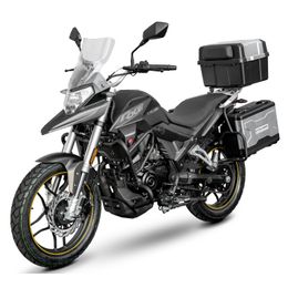 CYCLONE Motorrad "RX1 Pro, 125, E5+, Adventure", mit Topcase, 99 km/hschwarz, schwarz, Motorroller, 11 kW, 15 PS, ABS, 125er Adventure, digitales