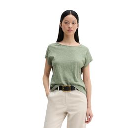 Marc O'Polo MARC O'POLO Damen T-Shirt "aus weichem Baumwoll-Slub-Jersey"fresh sage, Basic, Gr. M, unifarben, Obermaterial: 100% Baumwolle, Shirts