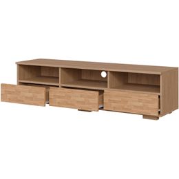 Lowboard OTTO HOME, B:150cm H:40cm T:40cmwei&szlig;, neutral, Wohnzimmer, Sideboards, "VETRO Teilmassiv, Fronten Massivholz, Wohnzimmer,