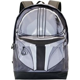 Star Wars Rucksack 'The Mandalorian Helmet-FAN HS' Jungen Gr&ouml;&szlig;e One Size grau / schwarz / wei&szlig;