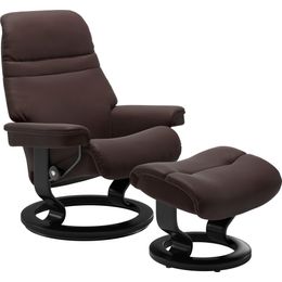 Fu&szlig;hocker stressless, B:57cm H:39cm T:40cm, braun, Leder BATICK: BATICK ist ein leicht korrigiertes, durchgef&auml;rbtes und genarbtes M&ouml;belleder, bei dem
