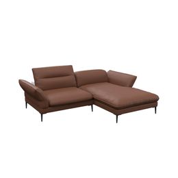 Ecksofa FLEXLUX, B:245cm H:88cm T:182cm, braun, Wohnzimmer, Sofas, "Salino, Funktionssofa mit Recamiere, Relaxsofa, Ecksofa", Sofa mit Arm- und