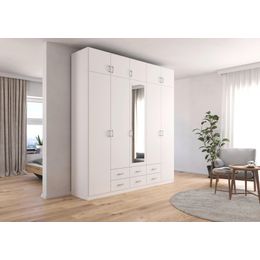 Kleiderschrank Rauch, B:226cm H:248cm T:54cm, wei&szlig;, Holzwerkstoff, Kinderzimmer, Schr&auml;nke, "Schrank Garderobe W&auml;scheschrank GAMMA in 4 Breiten 91-226