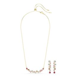 Swarovski Schmuckset Damen Gr&ouml;&szlig;e One Size gold / rot