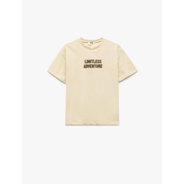 KOTON T-Shirt Jungen Gr&ouml;&szlig;e 146/152 beige / dunkelgr&uuml;n