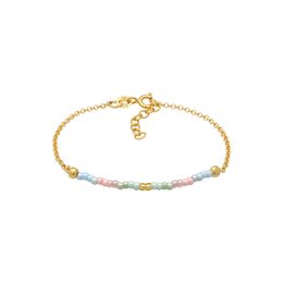 Elli Armband 'Bead' M&auml;dchen Gr&ouml;&szlig;e 14 blau / gold / mint / pink