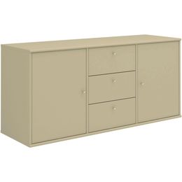 Sideboard, B:133cm H:61cm T:42cm, beige, HAMMEL FURNITURE, Wohnzimmer, Sideboards, "Mistral, Hochwertig Schrank, h&auml;ngend/stehend montierbar", mit