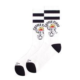 American Socks Socken 'Coffee First' Herren Gr&ouml;&szlig;e 19/55 wei&szlig;