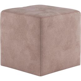 Hocker COTTA, B:40cm H:40cm T:40cm, braun, 100% Polyester, Wohnzimmer, Hocker, "Cuby", Sitzw&uuml;rfel, Cube, Sitzhocker