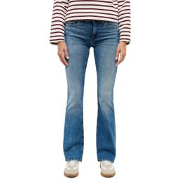 Mustang Damen Bootcut-Jeans "Damen Style Shelby Slim Boot"702 mittelblau, Gr. 28, unifarben, Denim/Jeans, 92% Baumwolle, 6% Elastomultiester, 2%