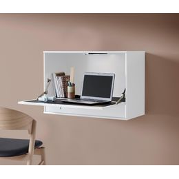 Schreibtisch, B:89cm H:61cm T:42cm, wei&szlig;, HAMMEL FURNITURE, B&uuml;ro, Tische, "Mistral B&uuml;rotisch, Arbeitstisch, Tisch, Computertisch", mit LED Spot, B: