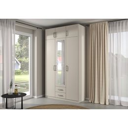 Kleiderschrank Rauch, B:136cm H:248cm T:54cm, beige, Holzwerkstoff, Kinderzimmer, Schr&auml;nke, "Schrank Garderobe W&auml;scheschrank GAMMA in 4 Breiten