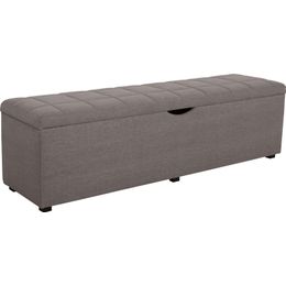 Hockerbank Home Affaire, B:120cm H:42cm T:40cm, braun, Struktur fein (100% Polyester) f&uuml;r Bett Classico, Piazza, Premium und Vega;Struktur (100%