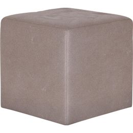 Hocker COTTA, B:40cm H:40cm T:40cm, braun, 100% Polyester, Wohnzimmer, Hocker, "Cuby", Sitzw&uuml;rfel, Cube, Sitzhocker