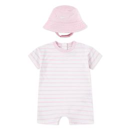 Nike Sportswear Jungen Strampler, J&auml;ckchen & M&uuml;tze "NKN TOWEL TERRY SS SL ROMPER", pink, Gr. 68, Obermaterial: 60% Baumwolle, 40% Polyester.