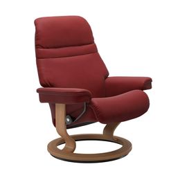 Relaxsessel stressless, B:79cm H:103cm T:73cm, rot, Leder BATICK: BATICK ist ein leicht korrigiertes, durchgef&auml;rbtes und genarbtes M&ouml;belleder, bei