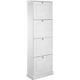 HEINE HOME Schuhschrank, B/H/T: 59cm x 157cm x 26cm, wei&szlig;, Flur, Schr&auml;nke
