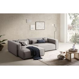 Ecksofa, B:288cm H:66cm T:198cm, grau, LeGer Home by Lena Gercke, 100% Polyester, Wohnzimmer, Sofas, "PIARA XXL, Big-Sofa, Cord, Leinenoptik o.