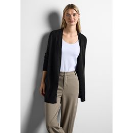Street One Damen Cardigan, schwarz, Gr. 34, unifarben, Stoff, 50% Viskose, 28% Polyester, 22% Polyamid, Strickjacken, verschlusslos