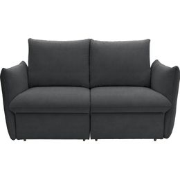 Schlafsofa, B:180cm H:100cm T:97cm, grau, LOOKS by Wolfgang Joop, 92% Polyester, 8% Nylon, Wohnzimmer, Sofas, "LOOKS XII", mit Bettfunktion,