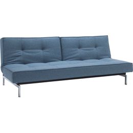 Schlafsofa, B:210cm H:79cm T:96cm, blau, INNOVATION LIVING , Struktur fein (100% Polyester);Samtoptik (100% Polyester), Jugendzimmer, Sofas,