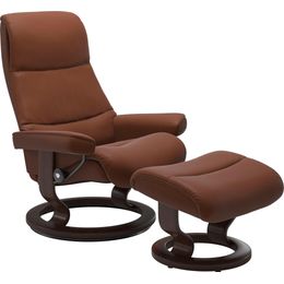 Fu&szlig;hocker stressless, B:57cm H:40cm T:47cm, braun, Leder BATICK: BATICK ist ein leicht korrigiertes, durchgef&auml;rbtes und genarbtes M&ouml;belleder, bei dem