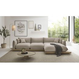 Ecksofa OTTO HOME, B:323cm H:75cm T:165cm, braun, Wohnzimmer, Sofas, "Kalix L-Form, 323 cm - OTTO. Verl&auml;ssliche Qualit&auml;t.", Designsofa, auf