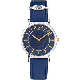Versace Versace Schweizer Uhr Damen Gr&ouml;&szlig;e One Size blau / silber