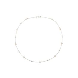 Elli Kette Damen Gr&ouml;&szlig;e 45 silber / perlwei&szlig;