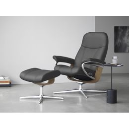 Relaxsessel stressless, B:82cm H:102cm T:72cm, grau, Leder BATICK: BATICK ist ein leicht korrigiertes, durchgef&auml;rbtes und genarbtes M&ouml;belleder, bei