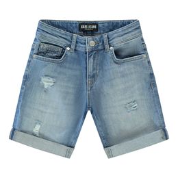 Cars Jeans Jungen Shorts "Kids FALCON Den.Short", bunt, Gr. 12, Abriebeffekte, Web, Obermaterial: 98% Baumwolle, 2% Elasthan, Hosen