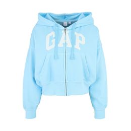 GAP Petite Zip-Up Hoodie 'HERITAGE' female Blue size L