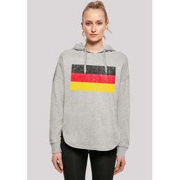 F4NT4STIC Damen Kapuzenpullover "Germany Deutschland Flagge distressed", grau, Gr. XS, Obermaterial: 100% Baumwolle, Pullover, Print