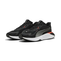 Puma Damen Trainingsschuh "PWR Hybrid Trainingsschuhe Erwachsene", Gr. 44,5schwarz, wei&szlig; glowing rot gray echo, Obermaterial: Textil, Synthetik;