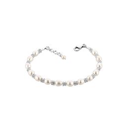 NENALINA Armband Damen Gr&ouml;&szlig;e 17 silber / perlwei&szlig;