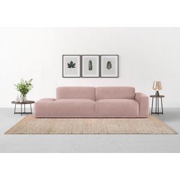 Big-Sofa Trendmanufaktur, B:277cm H:72cm T:107cm, lila, 92% Polyester, 8% Nylon, Sofas, "Braga, mit hochwertigem Kaltschaum, Megasofa, in Cord