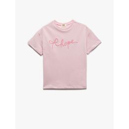KOTON T-Shirt M&auml;dchen Gr&ouml;&szlig;e 146/152 koralle / ros&eacute;